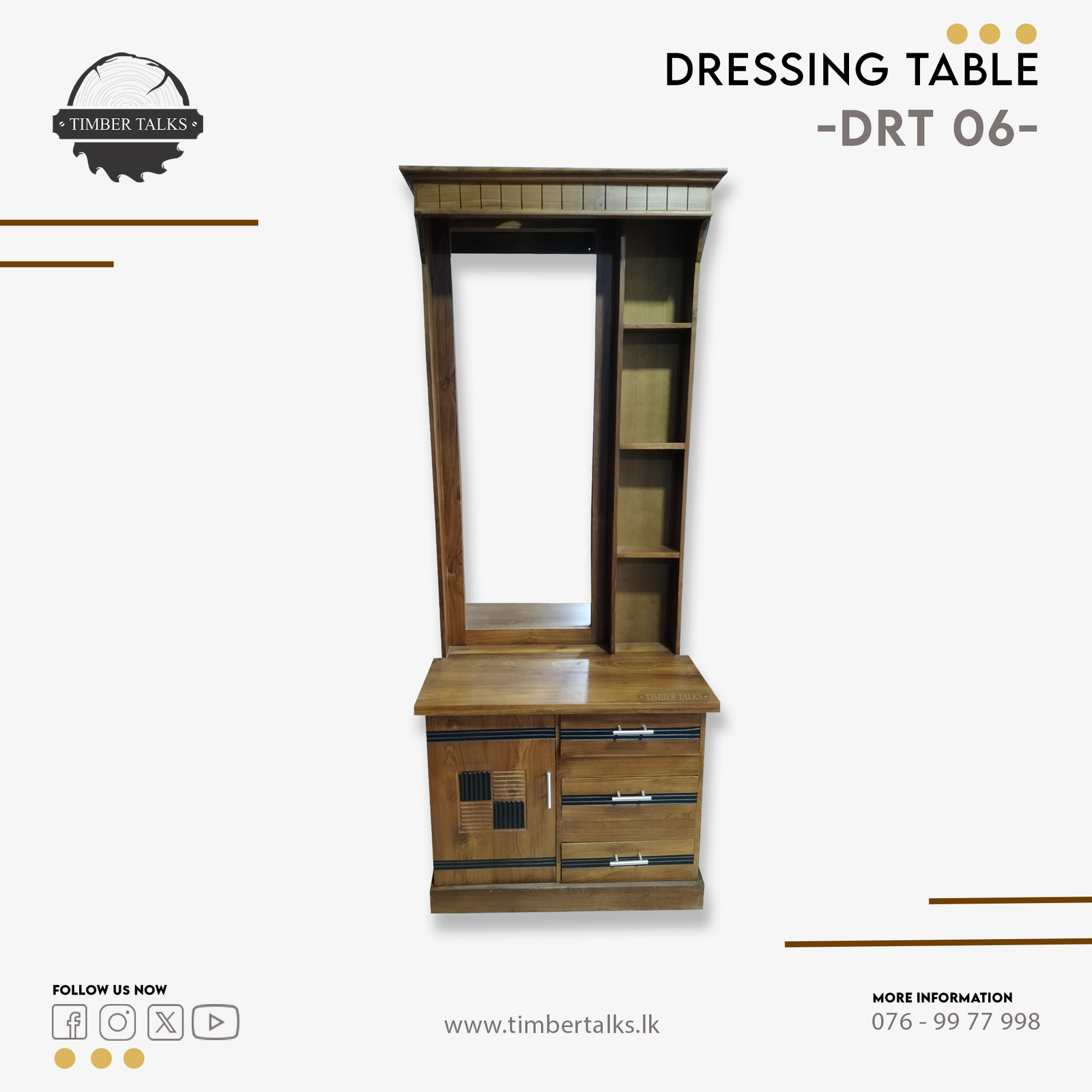 Dressing Table (DRT - 06) - Timber Talks