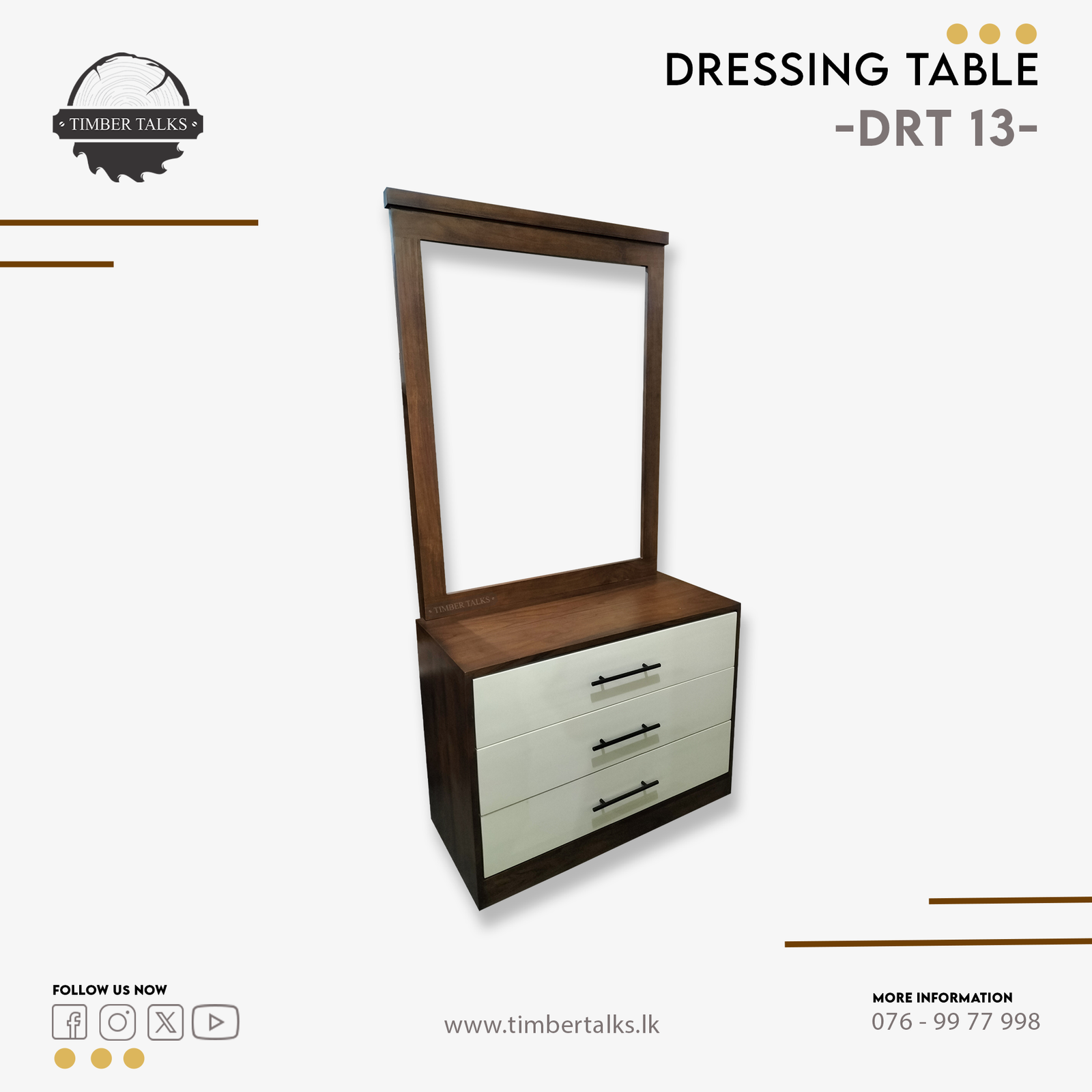 Dressing Table (DRT - 13) - Timber Talks